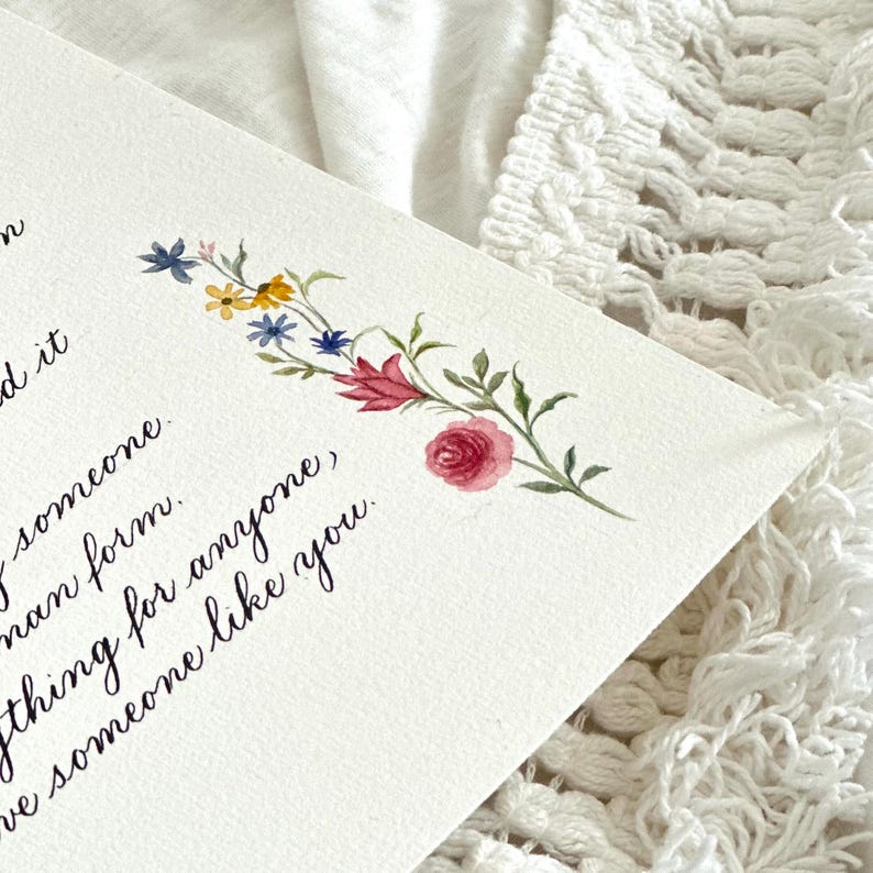 Custom Handwritten Letter in Modern Calligraphy – Personalized Wedding ...