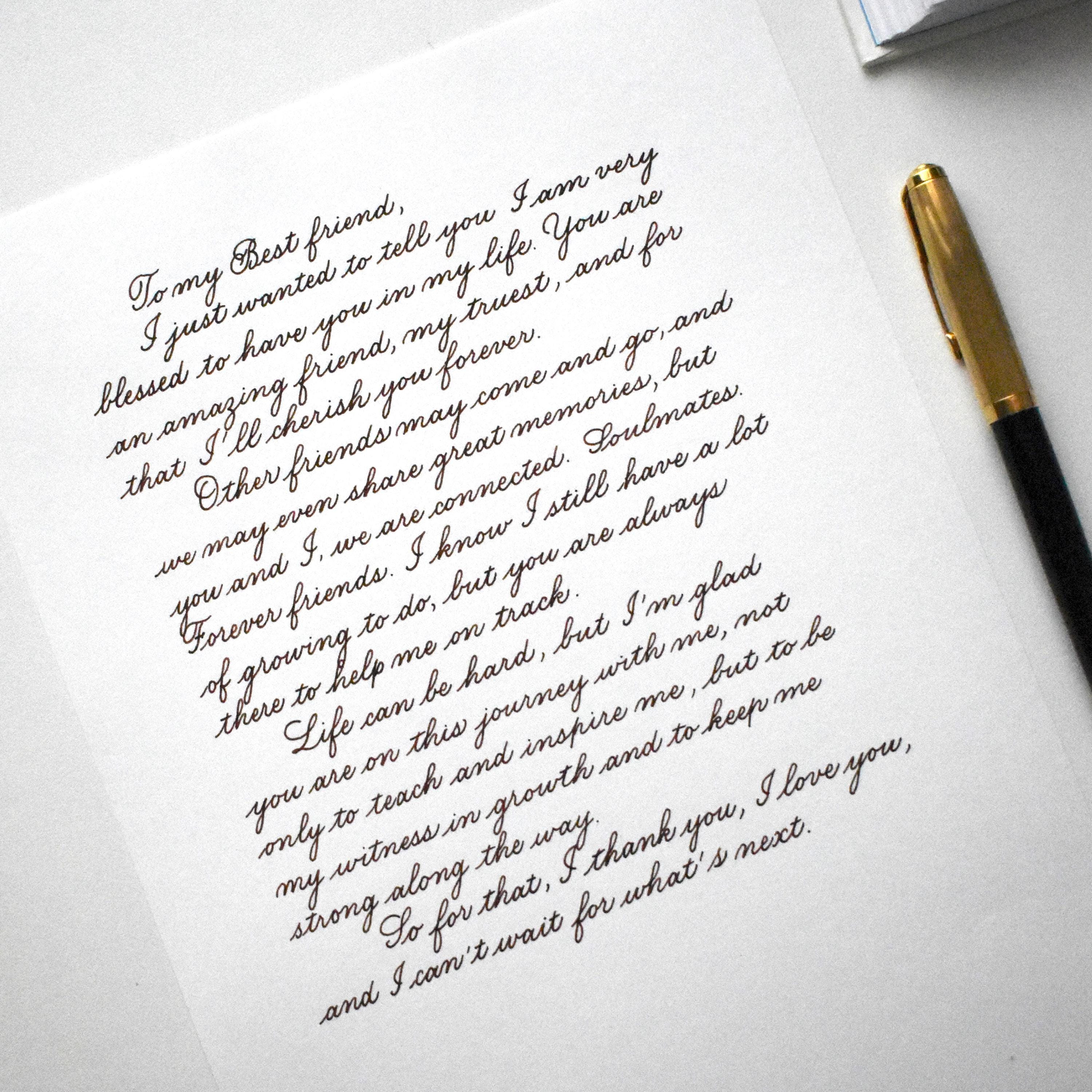Custom Handwritten Letter Handwritten Wedding Vows Handwritten Letter ...