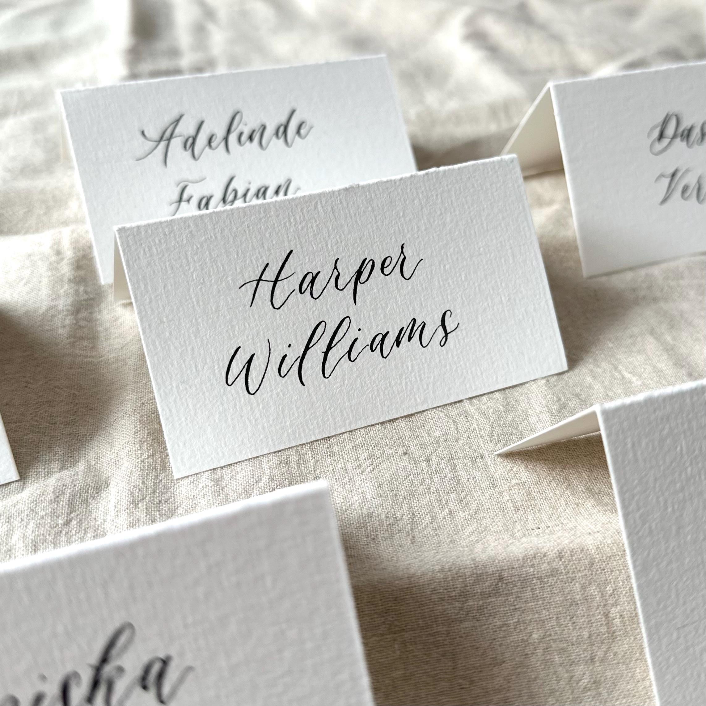 Custom Calligraphy Place Cards | Handwritten Wedding Place Cards ...
