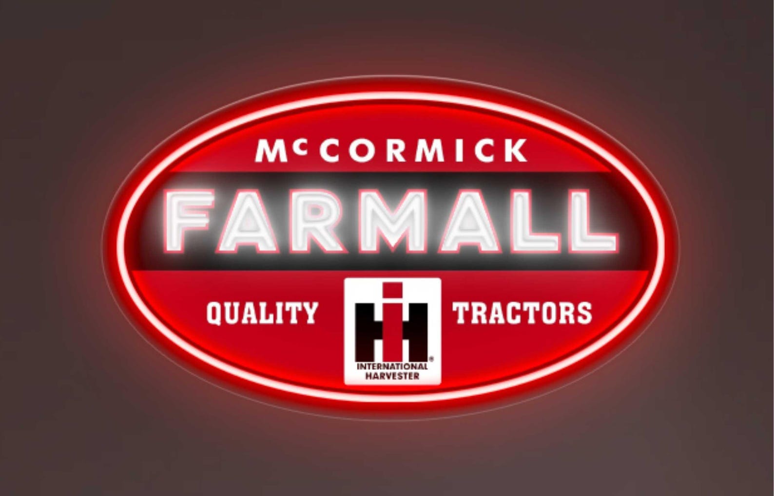 Farmall, Mccormick, IH 22 Inches X 12 Inch Diameter Dimmable Neon Sign ...