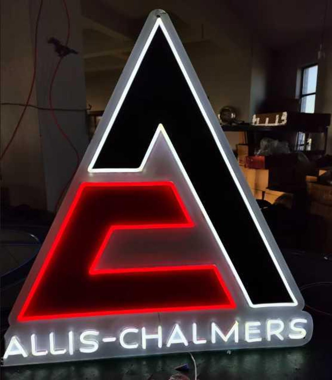 ALLIS CHALMERS Emblem 23 Inches Tall & 28 Inches Wide Dimmable Neon ...