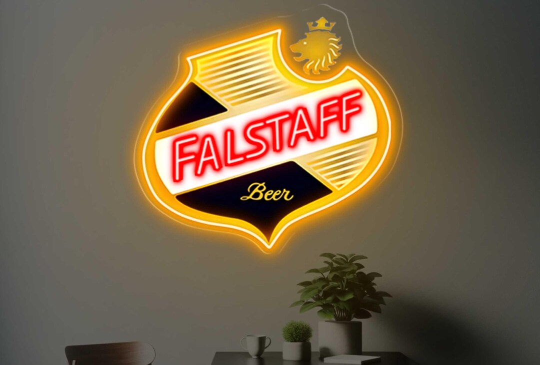 Falstaff Beer Emblem 22 Inches X 21 Inch Diameter Dimmable Neon Sign - Etsy
