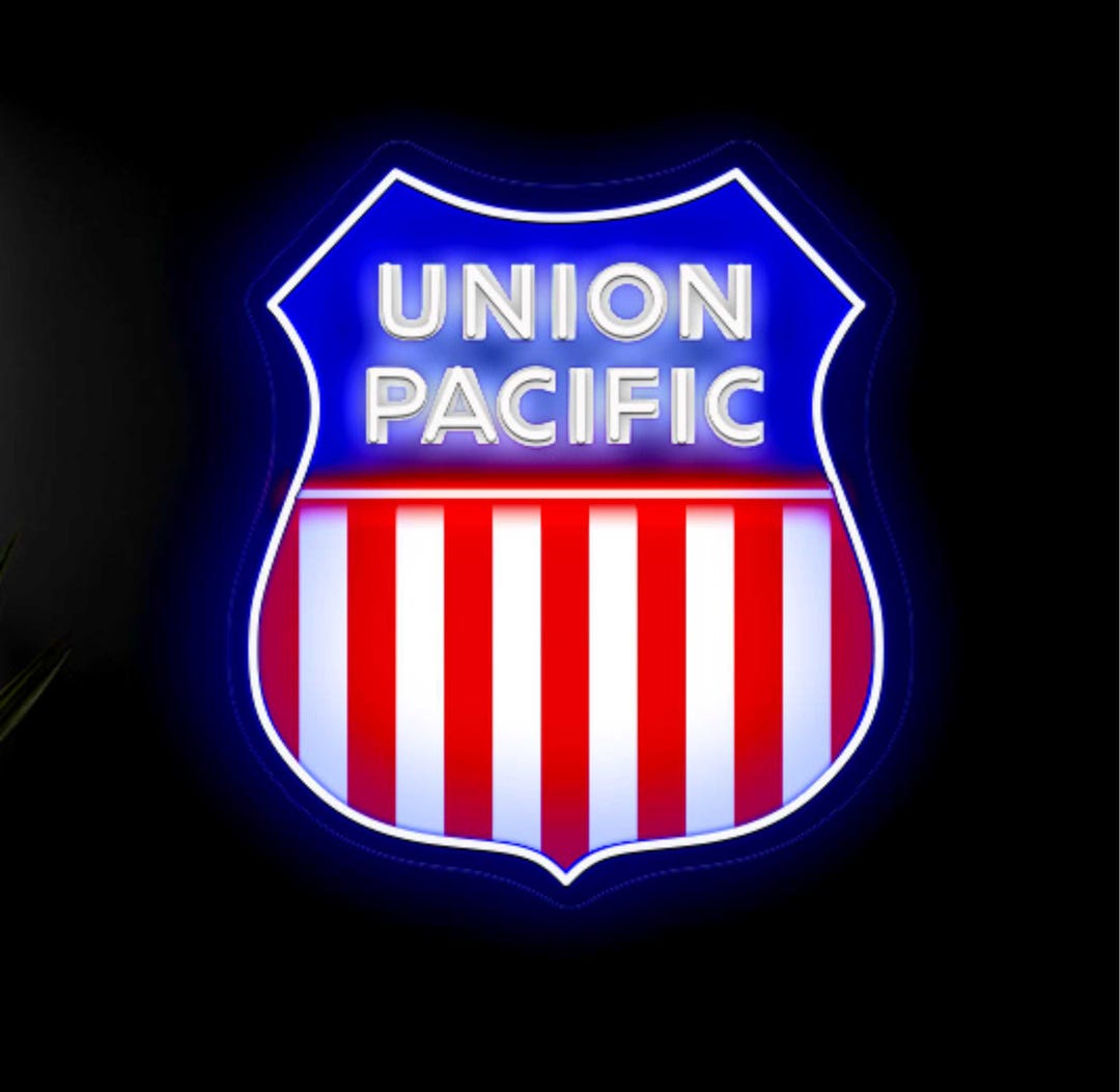 Union Pacific Railroad Neon Sign 18 Inch X 20 Inch Diameter Dimmable ...