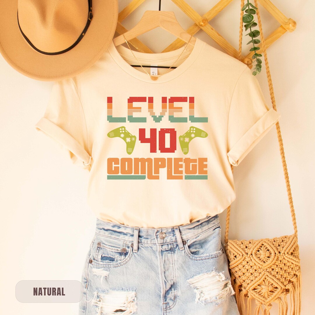 Level 40 Complete, 40 Year Anniversary Gift, 40th Wedding Shirt, Gift ...