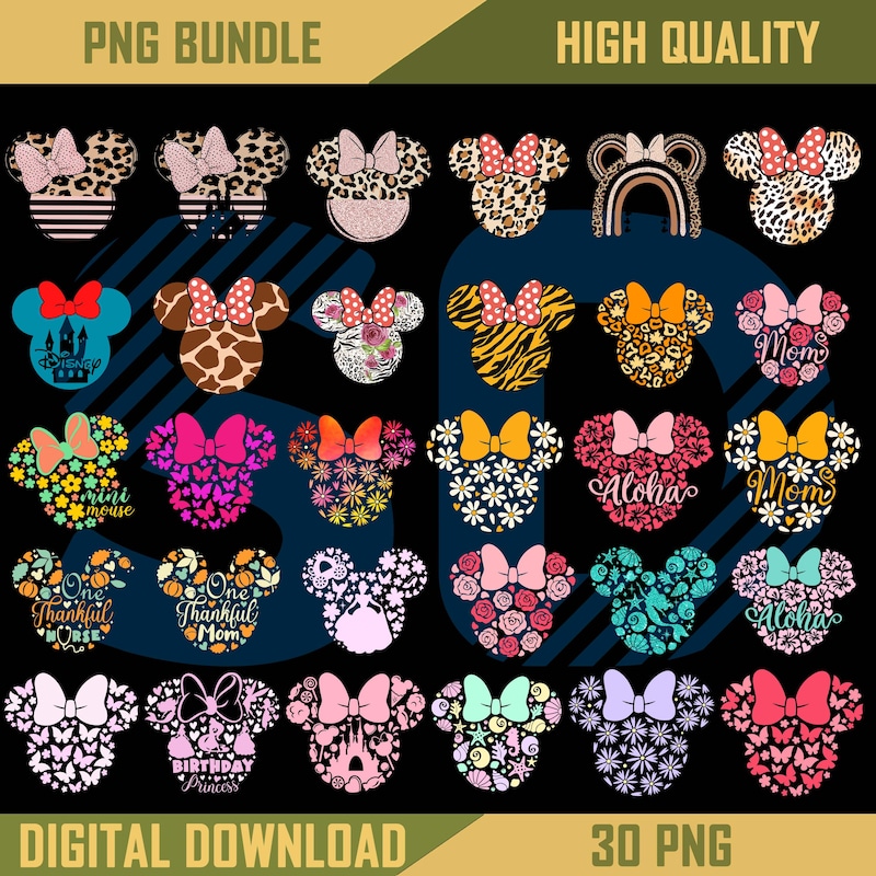 Minnie Flower Svg - Etsy