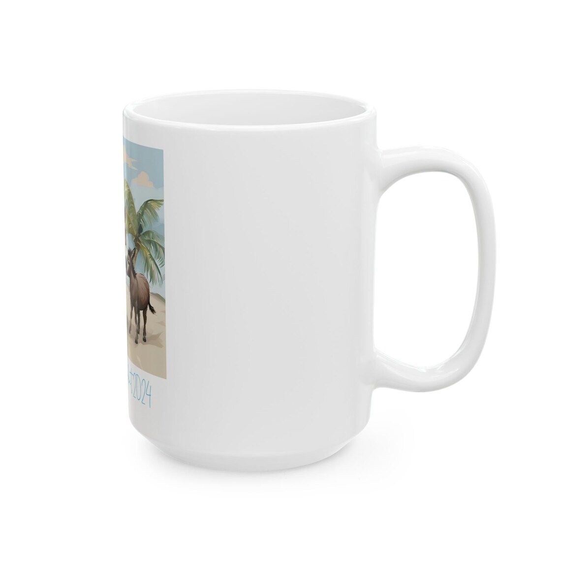 Momala for President Kamala Harris Coconut and Donkey Ceramic Mug, 11oz ...