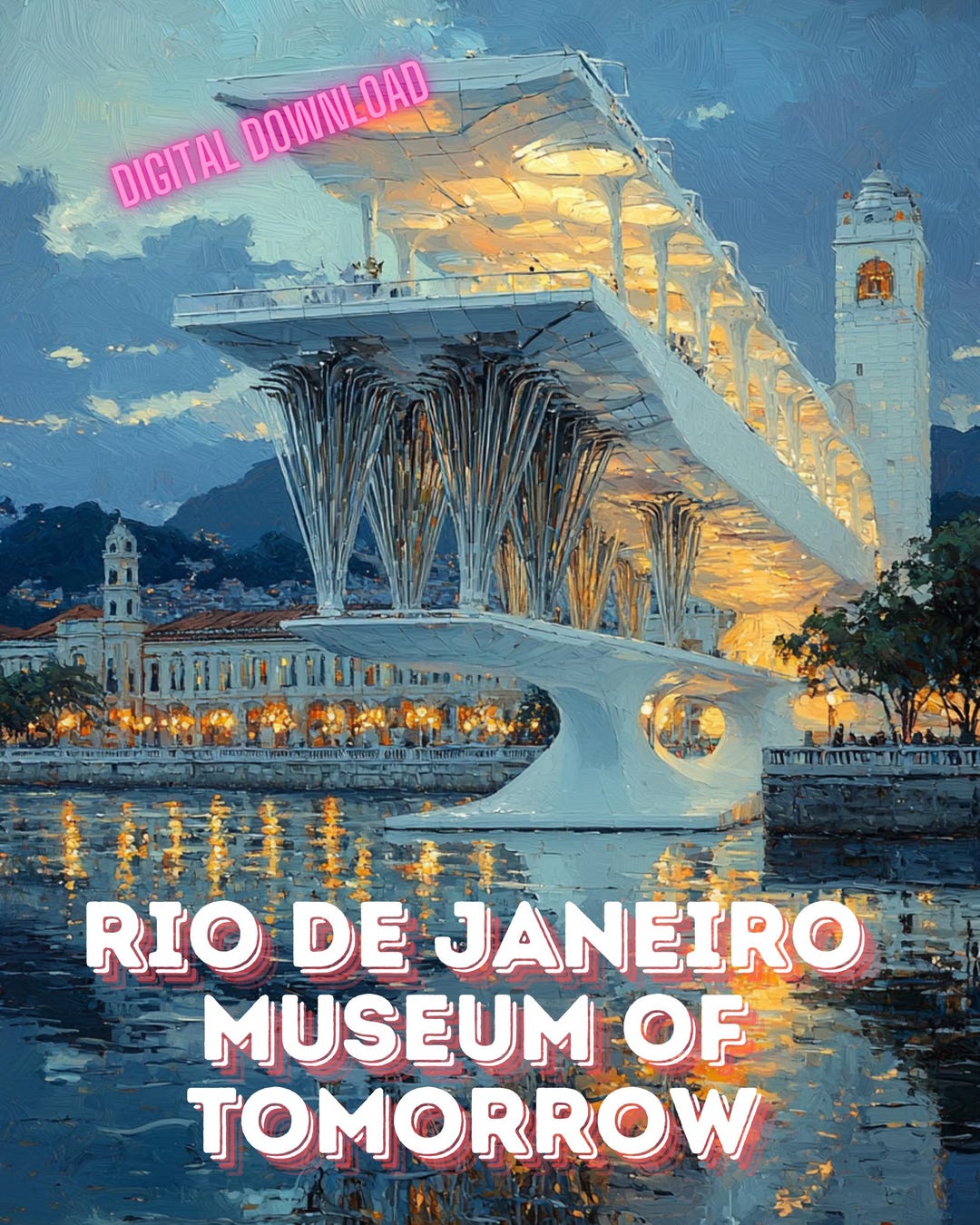 Rio Wall Art | Museum of Tomorrow Poster | Futuristic Rio Print ...