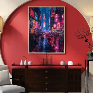 New York Wall Art : Stunning Times Square NYC Digital Oil Painting ...