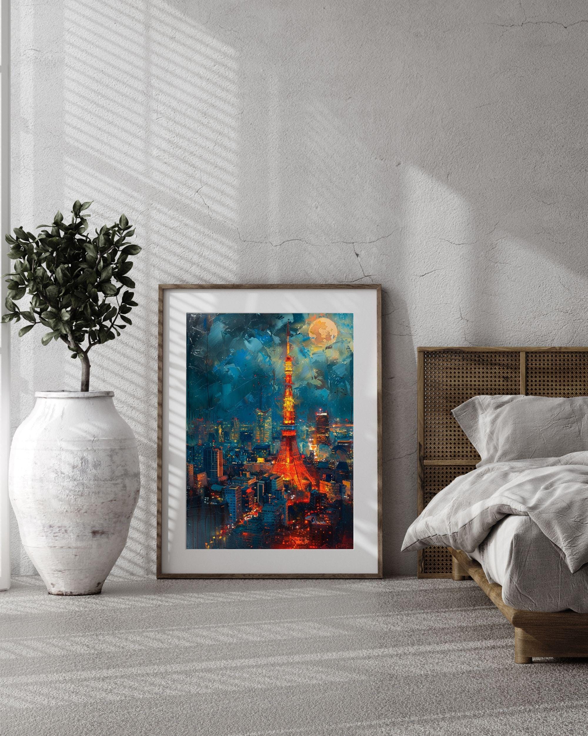 Tokyo Wall Art: Iconic Tokyo Tower - Japanese Cityscape Art for ...