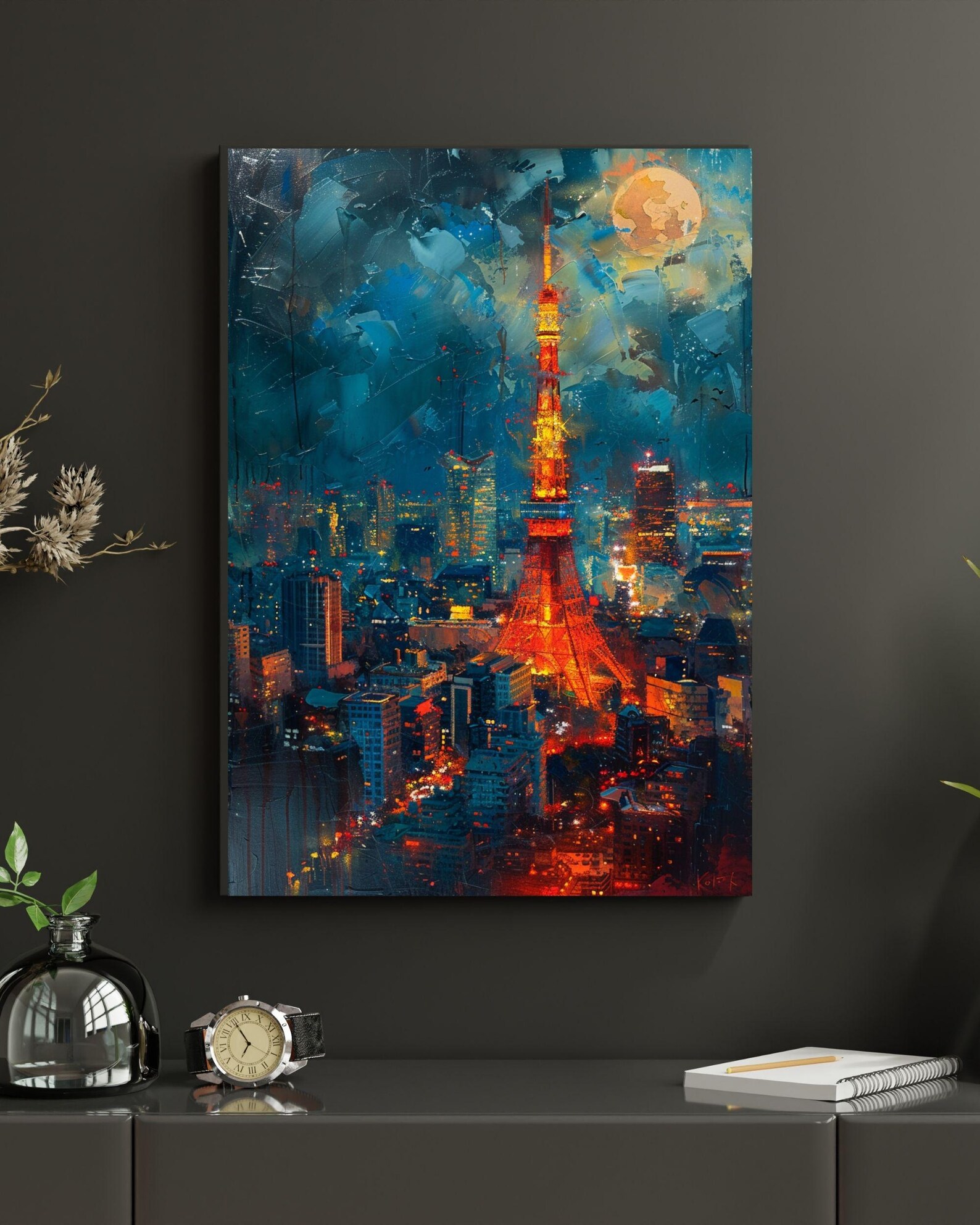 Tokyo Wall Art: Iconic Tokyo Tower - Japanese Cityscape Art for ...