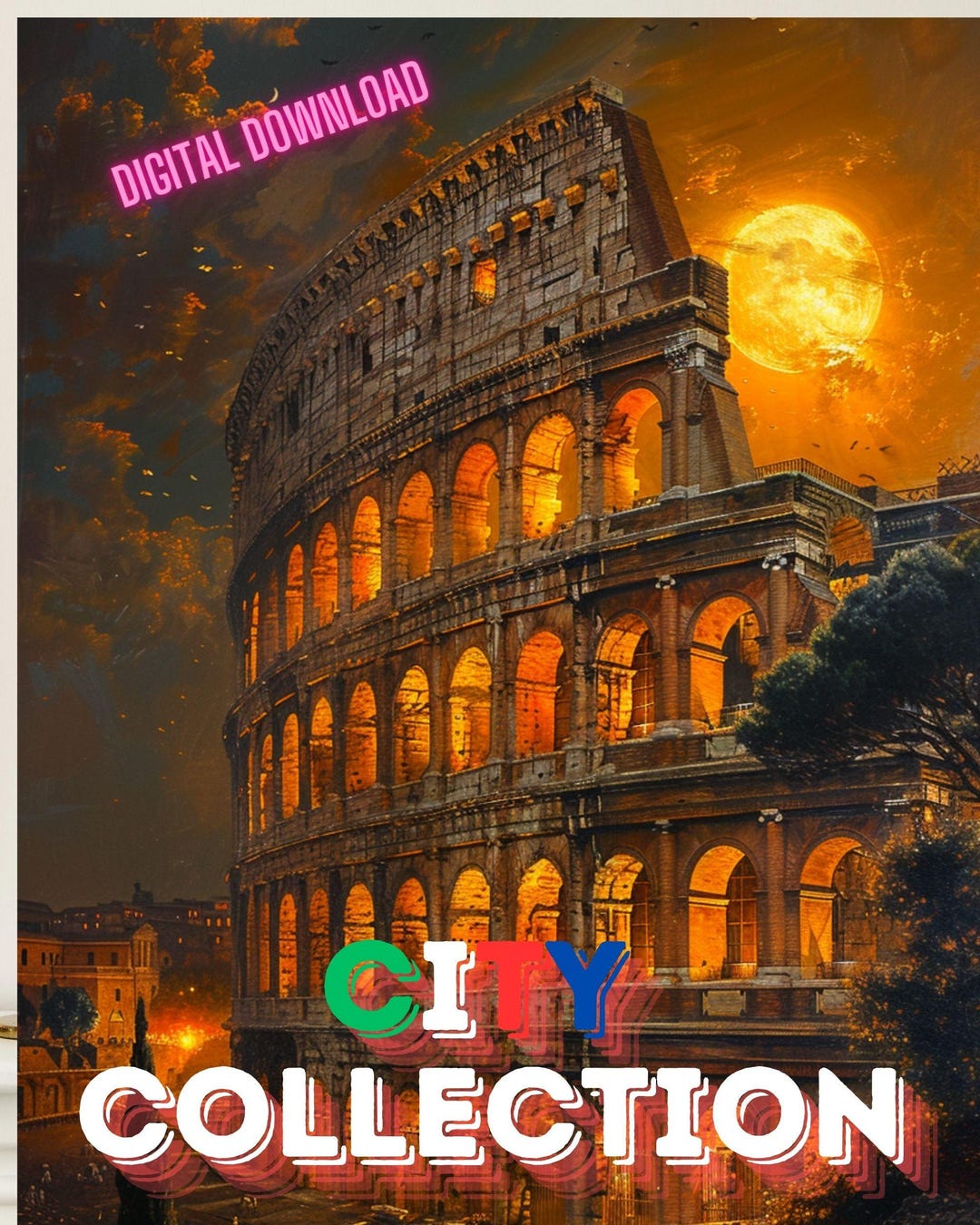 Explore Rome's Iconic Colosseum With Stunning Digital Wall Art Roman ...