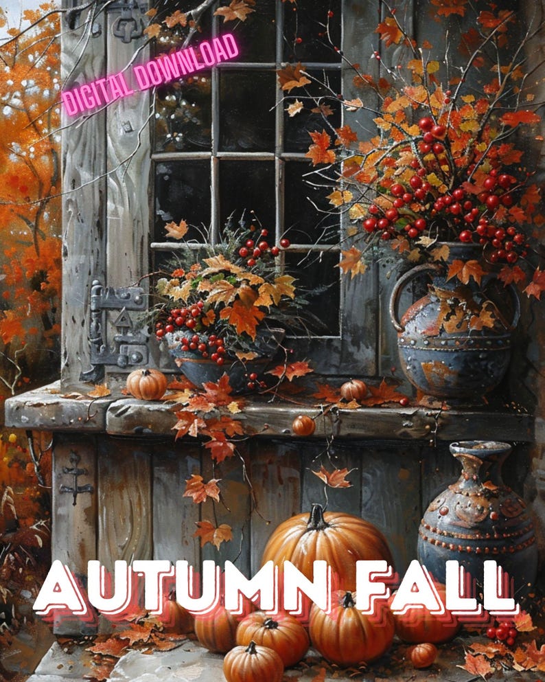 Autumn Fall Wall Art Cozy Fall Decor High-quality Printable Print - Etsy