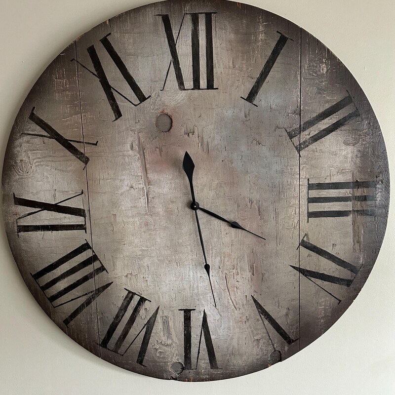 Distressed Clock - Etsy