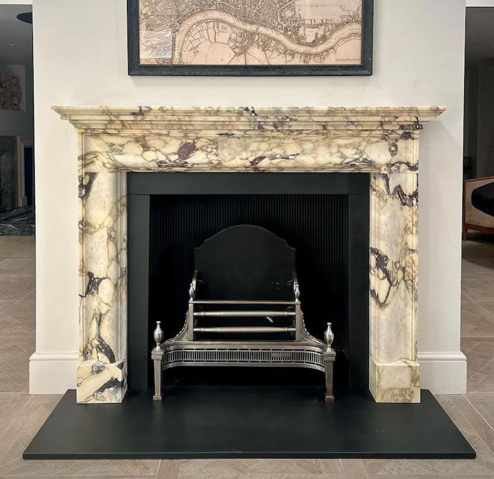 Marble Fireplace, Mantle, Modern Fireplace, Modern Marble Fireplace ...