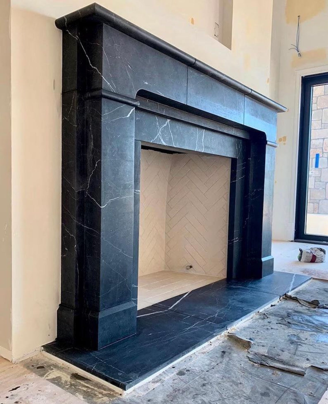 Marble Fireplace, Mantle, Modern Fireplace, Modern Marble Fireplace ...