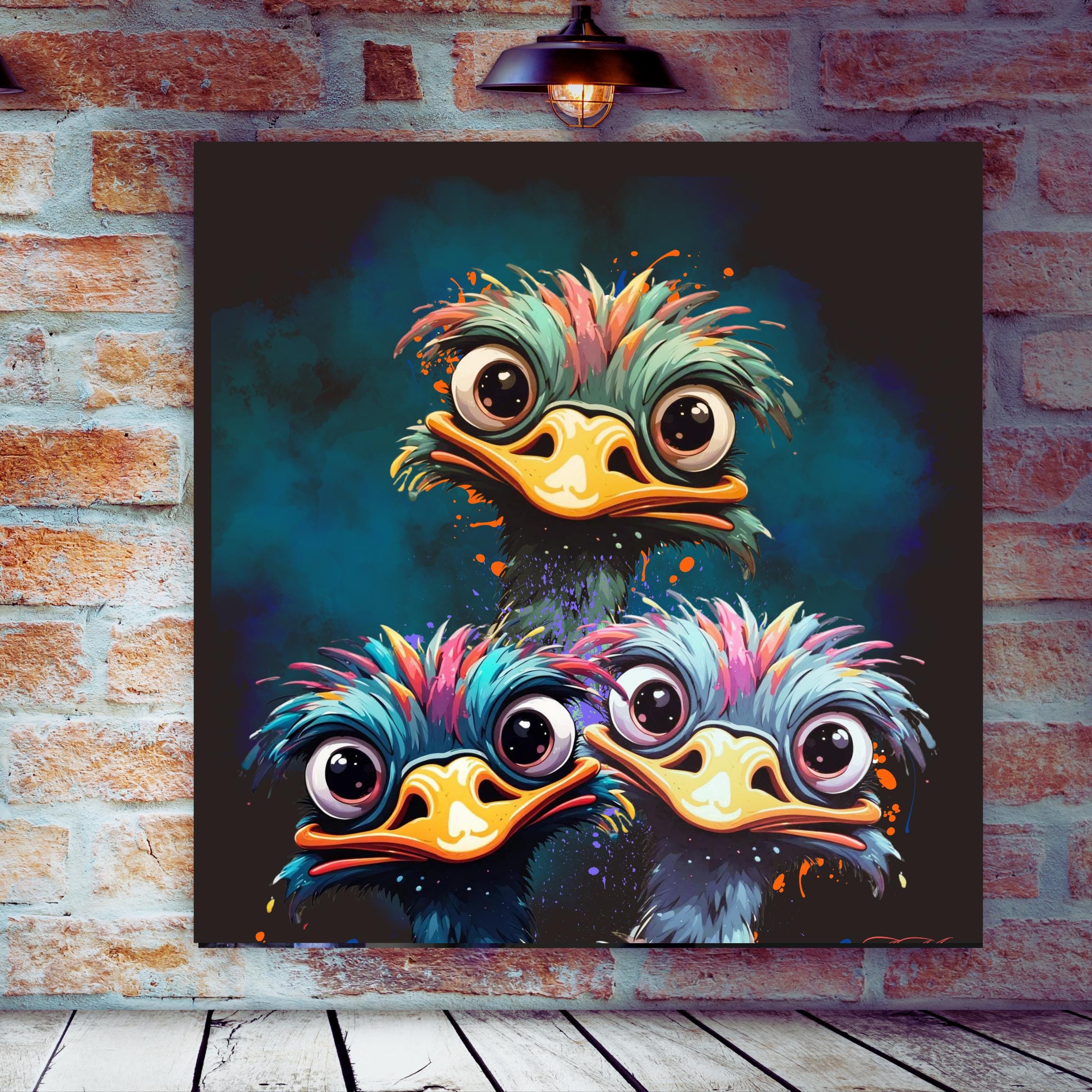 Inspired by Australian Animals, Colourful Emu Faces, Street Graffiti ...