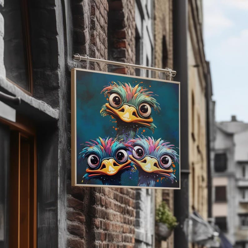 Inspired by Australian Animals, Colourful Emu Faces, Street Graffiti ...