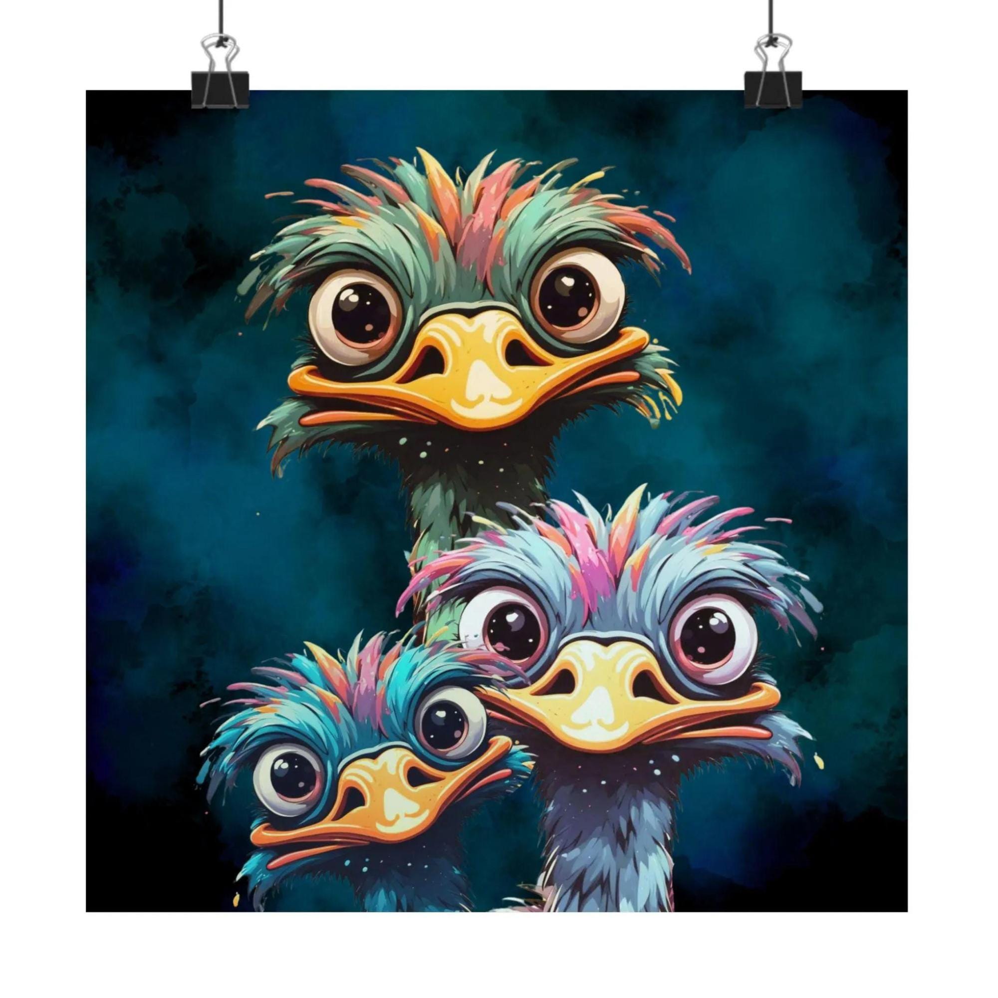 Inspired by Australian Animals, Colourful Emu Faces, Street Graffiti ...