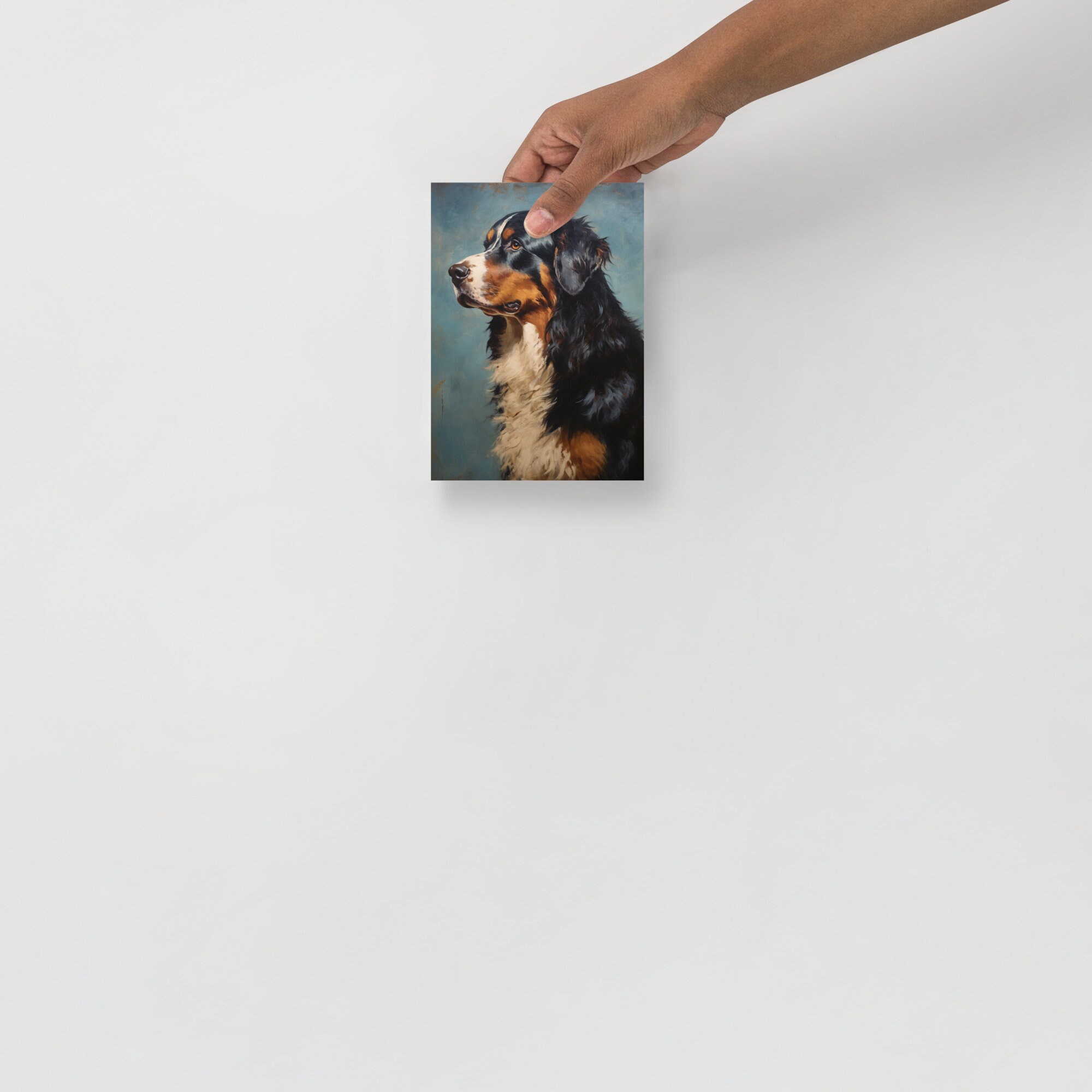 Vintage Bernese Mountain Dog Portrait Print, Berner Portrait, Antique ...