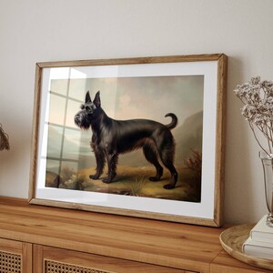 Antique Style Scottish Terrier Painting, Digital Download, Vintage Style Art, Scottie Dog ...