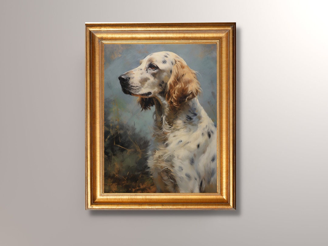 Vintage English Setter Portrait Digital Download, Antique English ...
