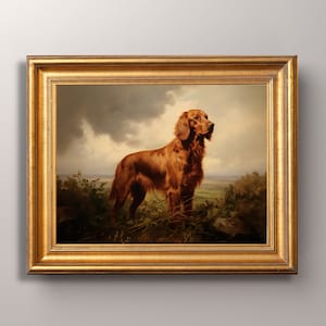 Vintage Irish Setter Portrait Print, Antique Art, Dog Portrait, Pet ...