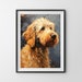 Goldendoodle Portrait Art Print, Goldendoodle Fine Art Painting, Giclee ...