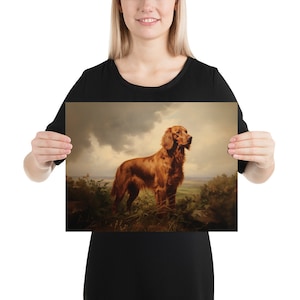 Vintage Irish Setter Portrait Print, Antique Art, Dog Portrait, Pet ...