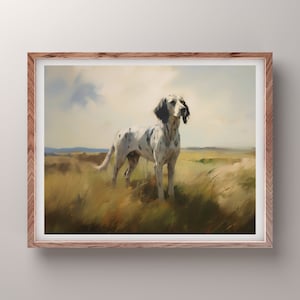 English Setter Portrait Painting Art Print, English Setter Print ...