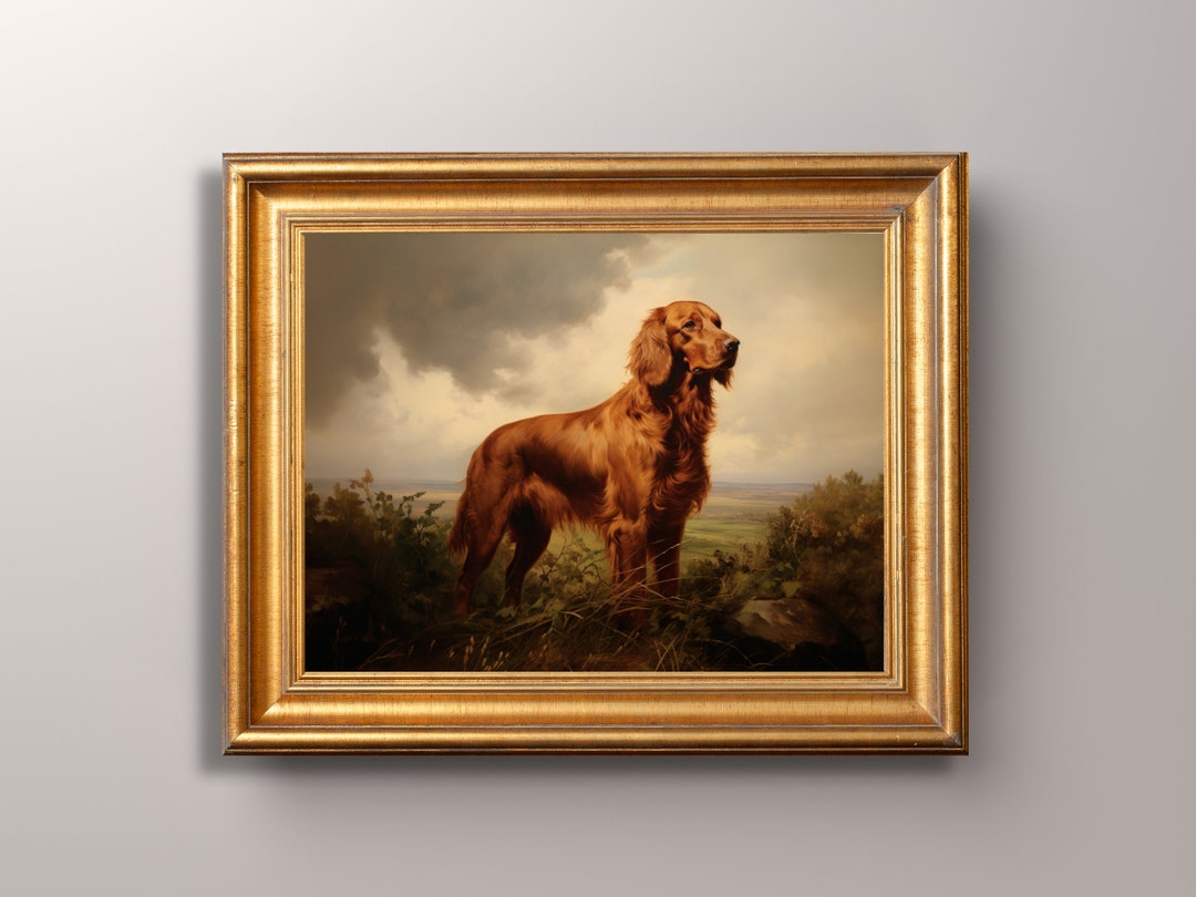 Vintage Irish Setter Art Digital Download, Antique Printable Art, Gift ...