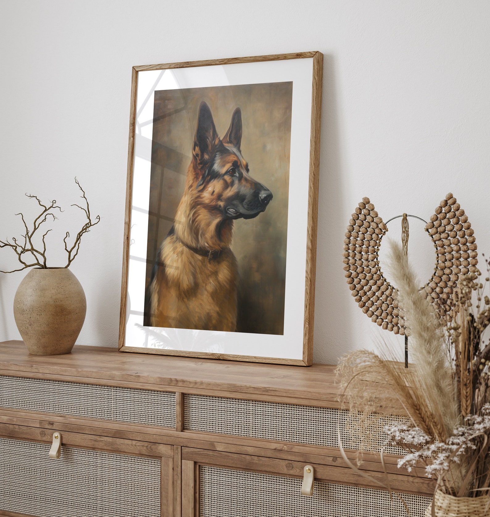 Vintage Style German Shepherd Portrait Digital Download, Printable ...