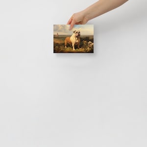 Vintage English Bulldog Painting Print, Bulldog Portrait Art Print, Antique Art, Dog Portrait ...