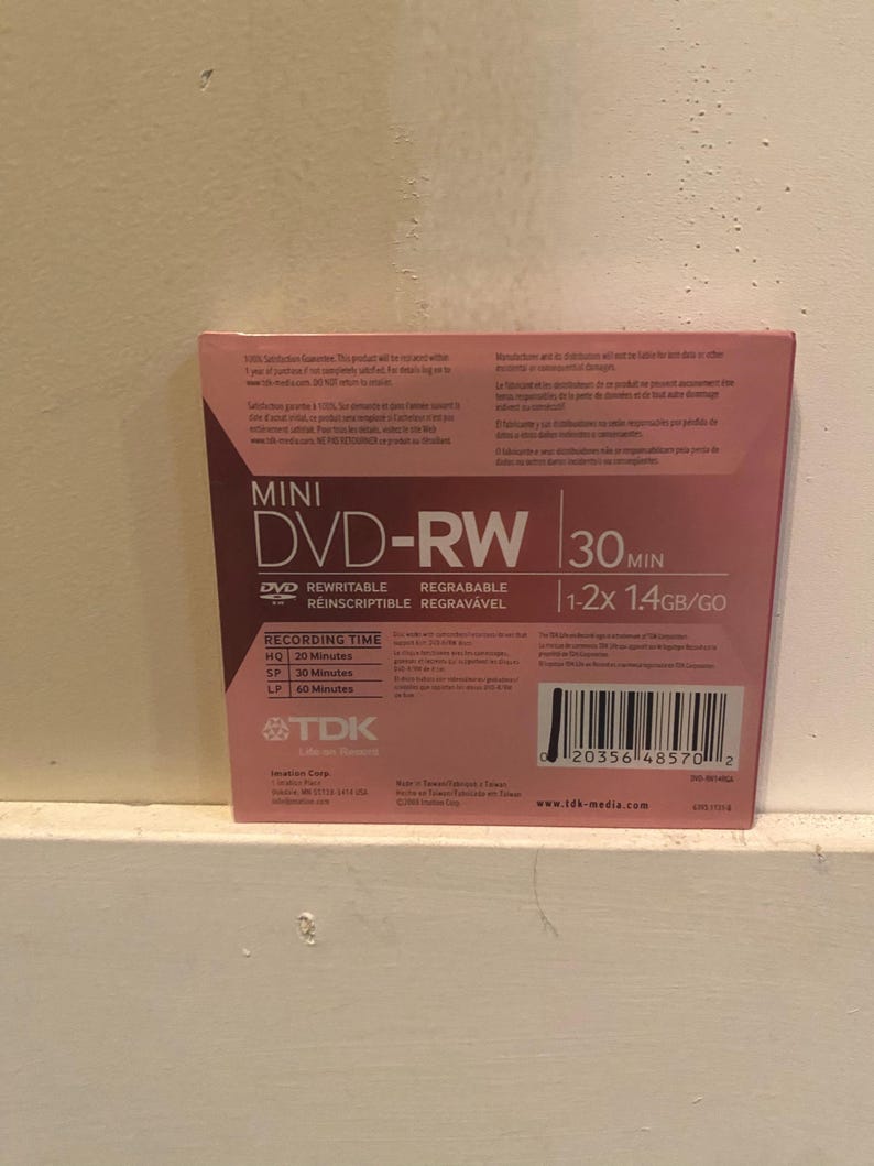 TDK Mini 30 Min. DVD-RW - Etsy