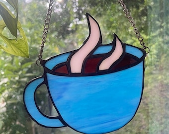 Coffee Mug Stained Glass Pattern - Etsy