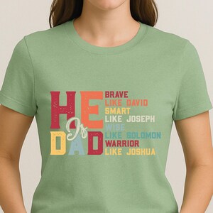 Biblical Dad Design Ready to Press, Brave Like David Iron on Decal ...