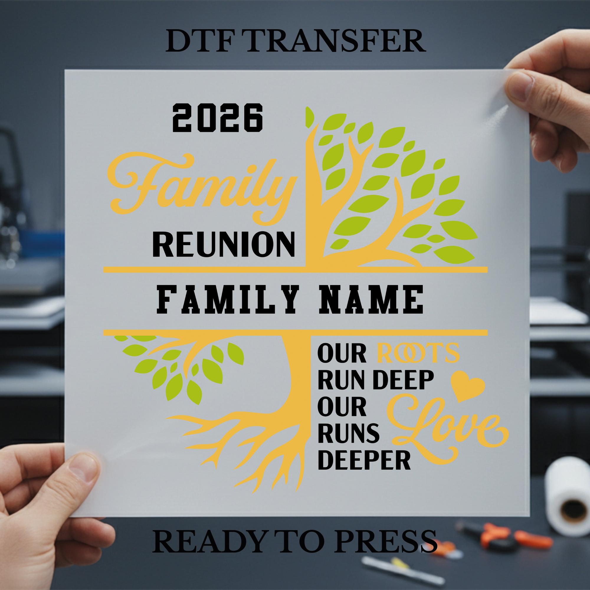 Personalized Family Reunion 2026 DTF Transfer: Family Gathering Iron On ...