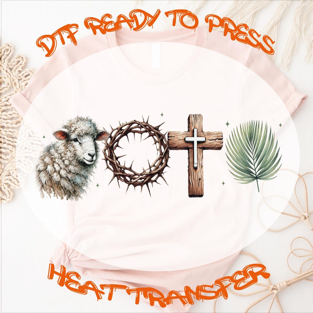 Easter Christian Dtf Transfer Ready to Press, Easter Christian Shipp ...