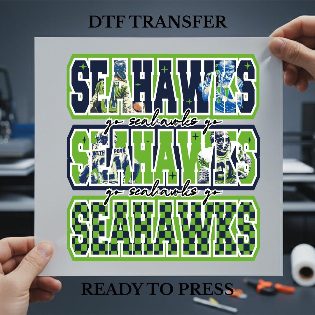 Seattle Seahawks Football DTF Transfer, Ready for Press, Iron on for ...