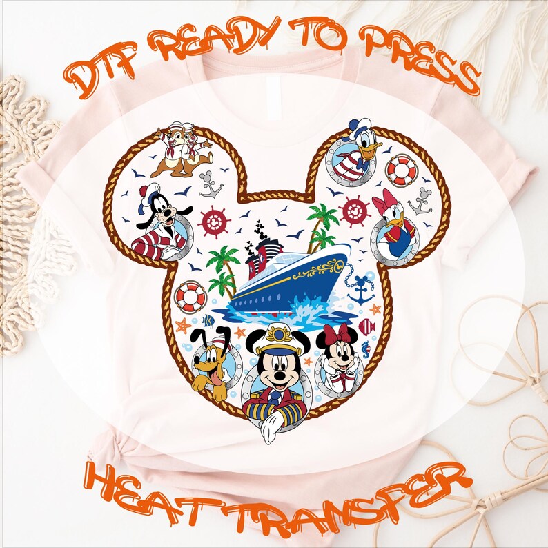 Disney Cruise 2026 DTF Transfer, Disneyland Family Trip Iron on ...