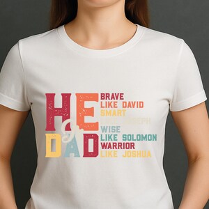 Biblical Dad Design Ready to Press, Brave Like David Iron on Decal ...