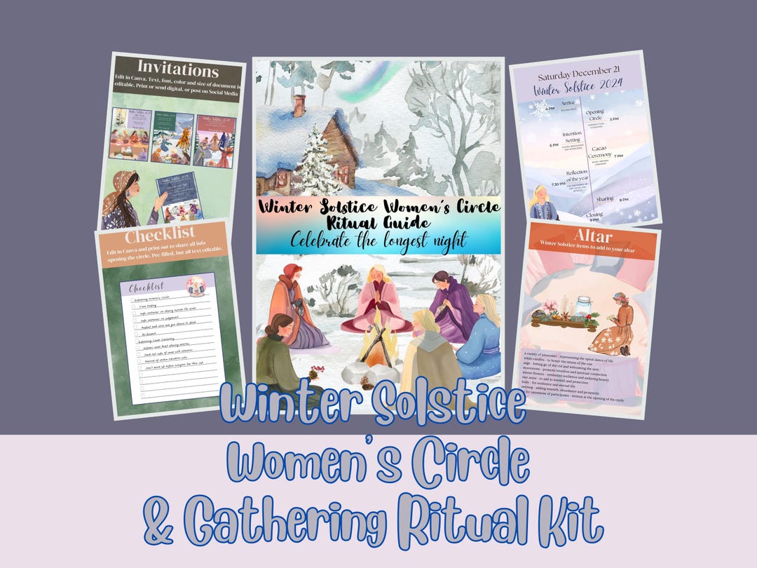 DFY Winter Solstice Women's Circle Guide - Done-for-you Editable Ritual ...