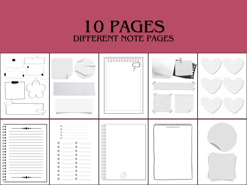 Sticky Notes Templates Pack for Remarkable Tablets Templates for ...