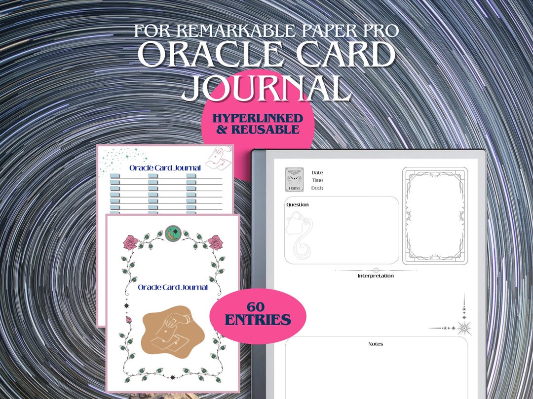 Oracle Card Journal for Remarkable Paper Pro | Daily Cards Reading ...