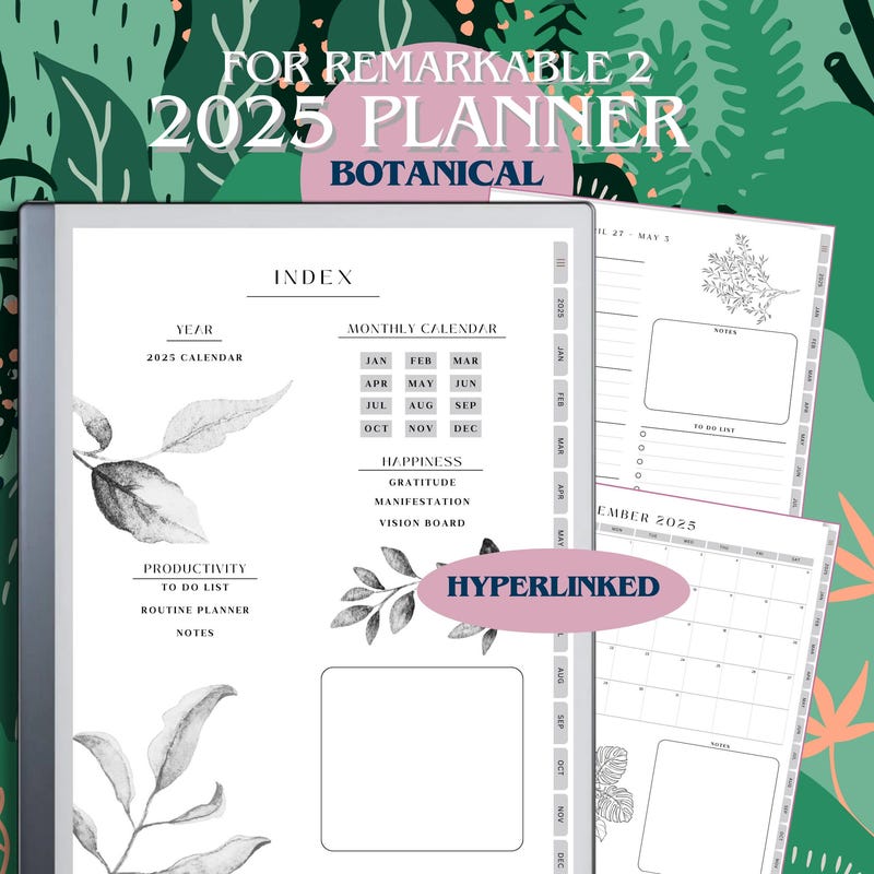 Botanical Planner - Etsy