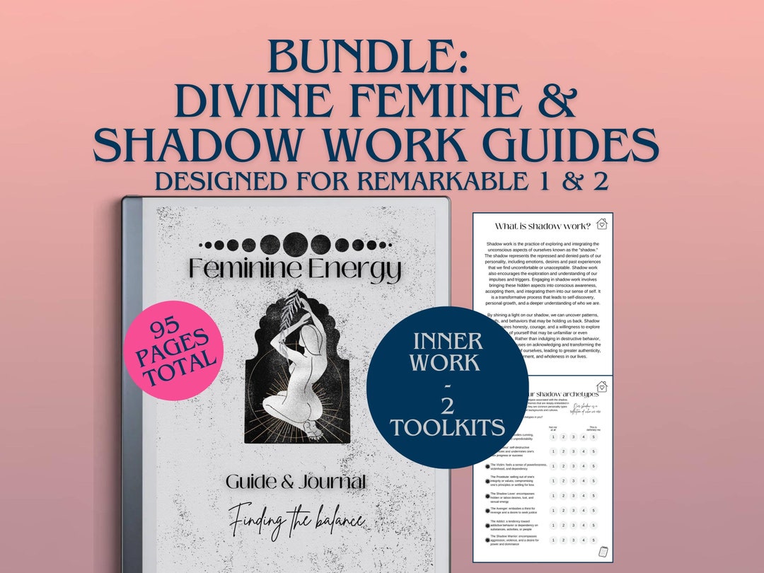 Bundle: Divine Feminine Energy Workbook Shadow Work Journal Remarkable ...
