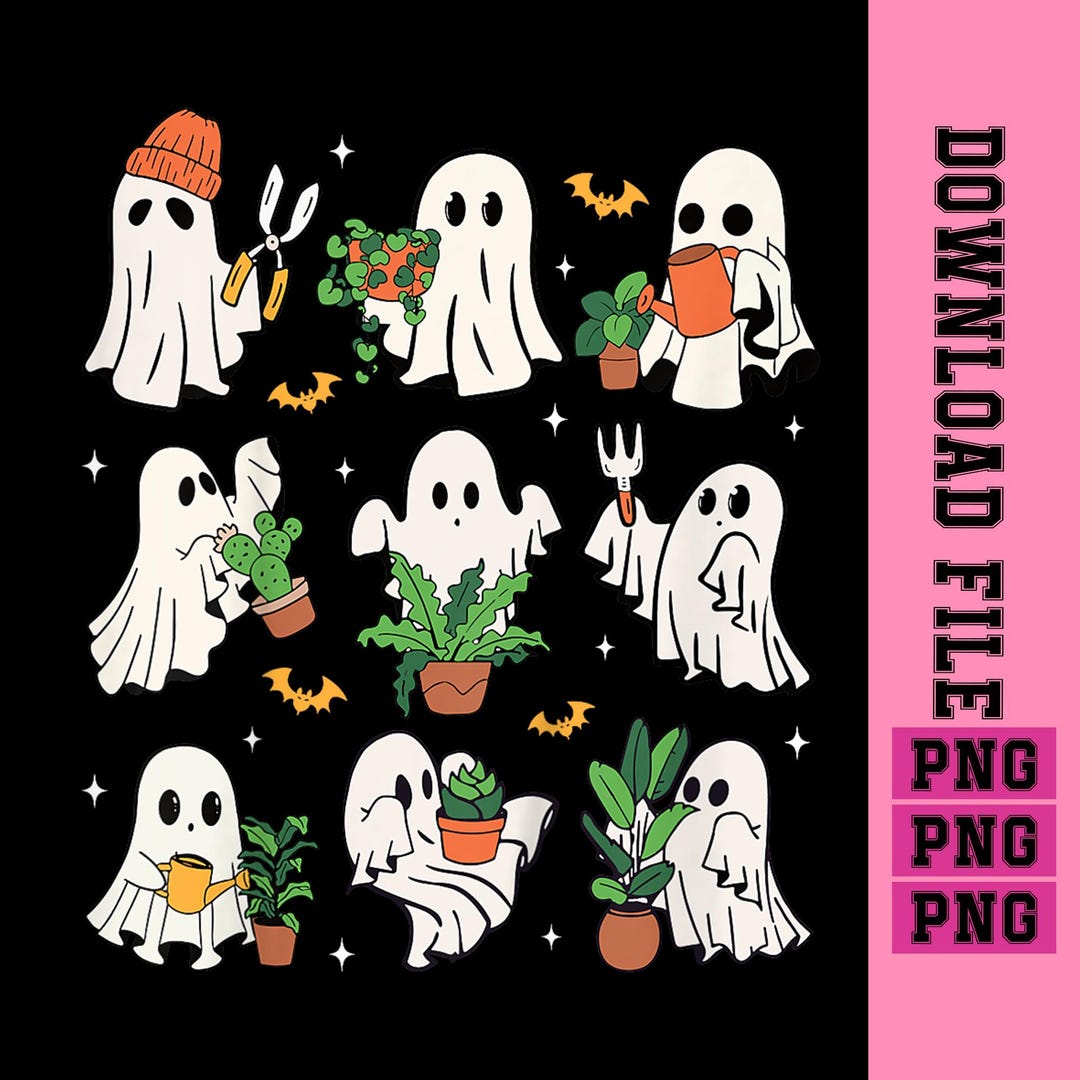 Ghost Plant PNG, Ghost Floral Png, Ghost Plant Lady Png, Retro Floral ...