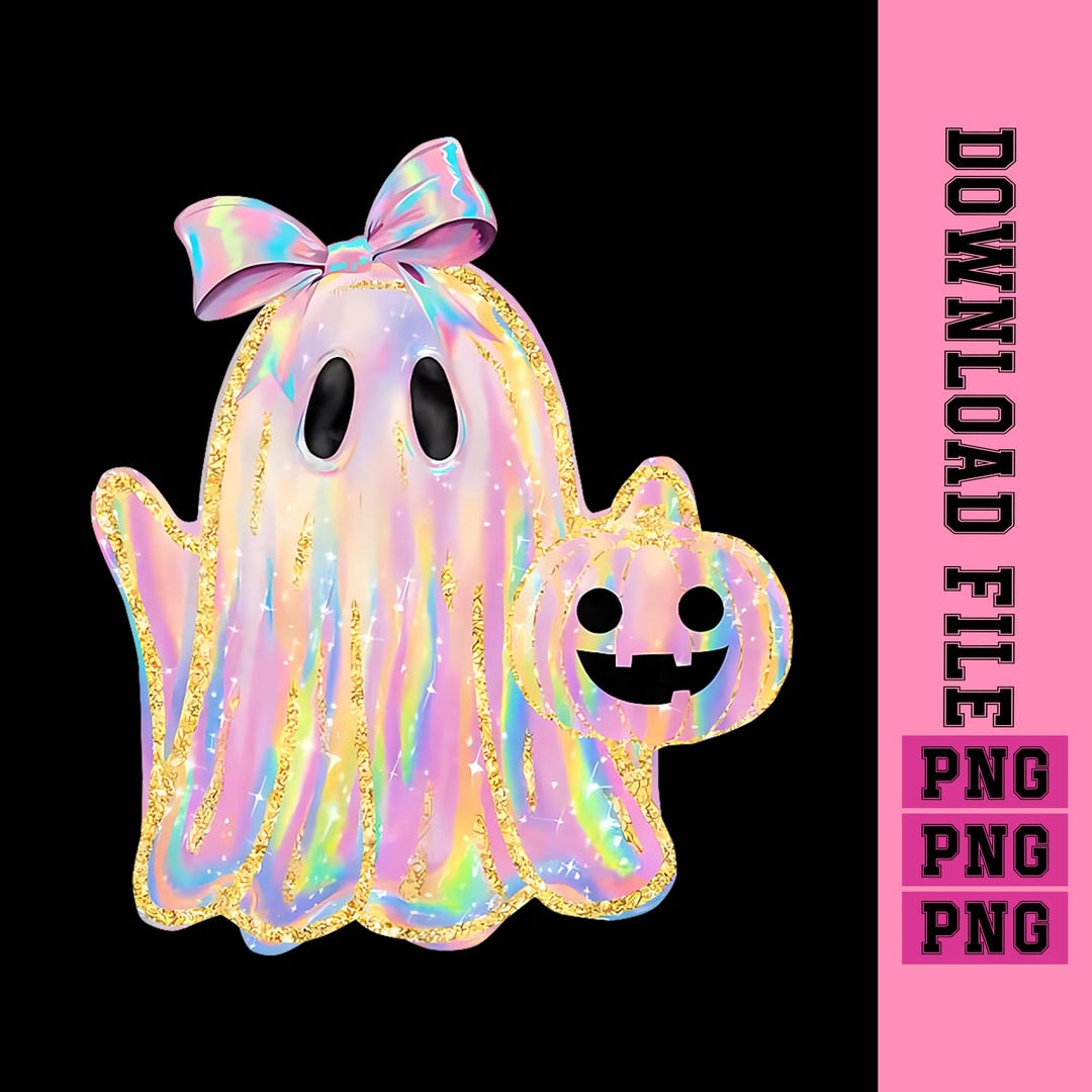 Colorful Iridescent Ghost, Halloween Ghost Png, Colorful Ghost Png ...