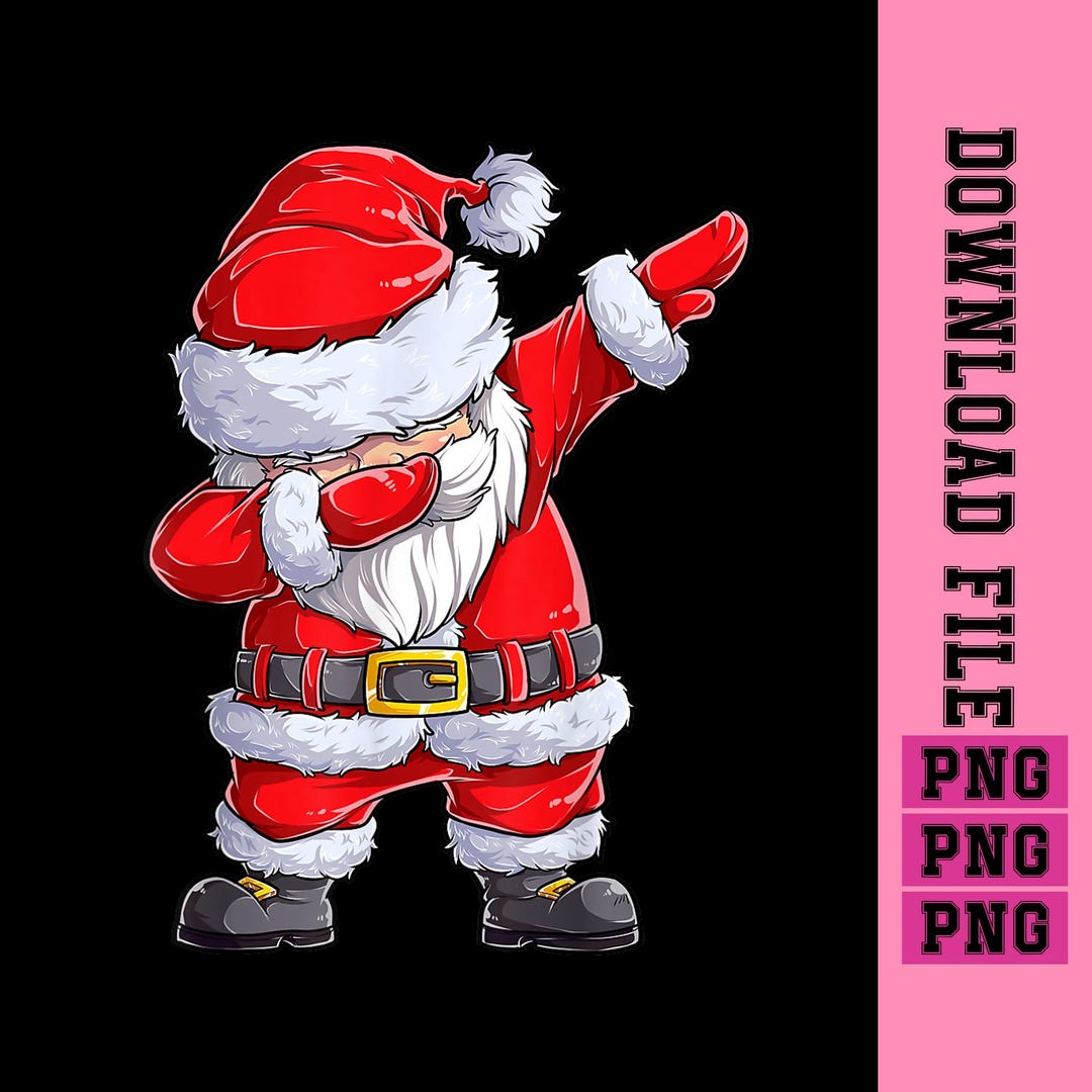 Dabbing Santa With Christmas Png, Merry Christmas Png, Happy New Year ...