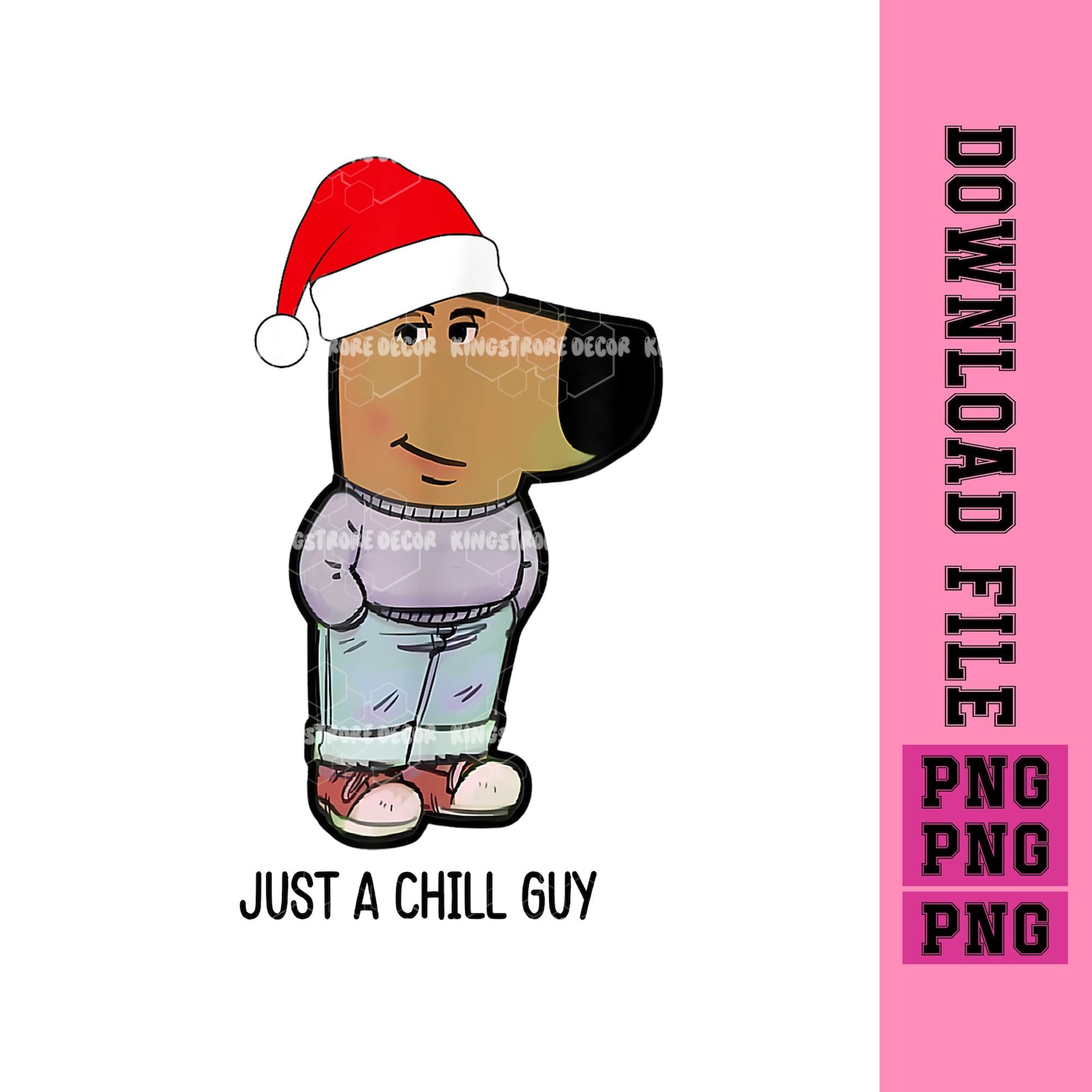 Just A Low Key Chill Guy Meme Christmas Png, Lowkey Chill Guy Png From ...