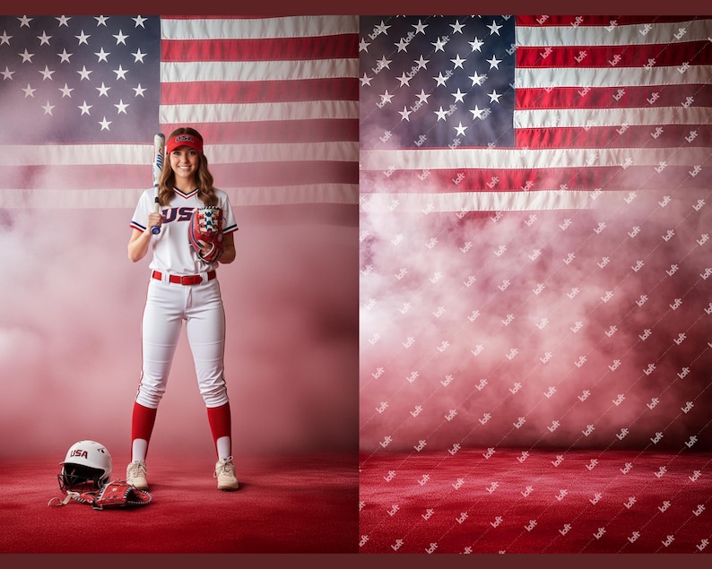 Sports Softball & Baseball Backgrounds, Stadium Lights Photo Overlay ...